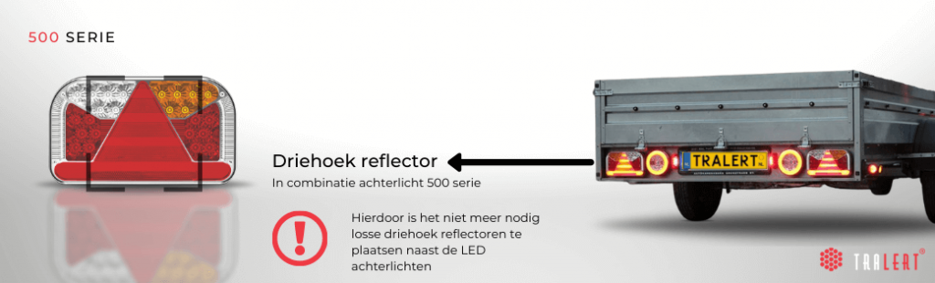 LED achterlichten aanhangwagen? Let op de driehoekreflector!